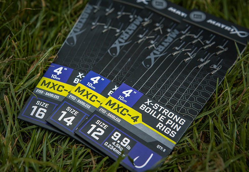 Fishon Tackle Shop. Matrix MXC-4 4" X Strong Boilie Pin Rigs